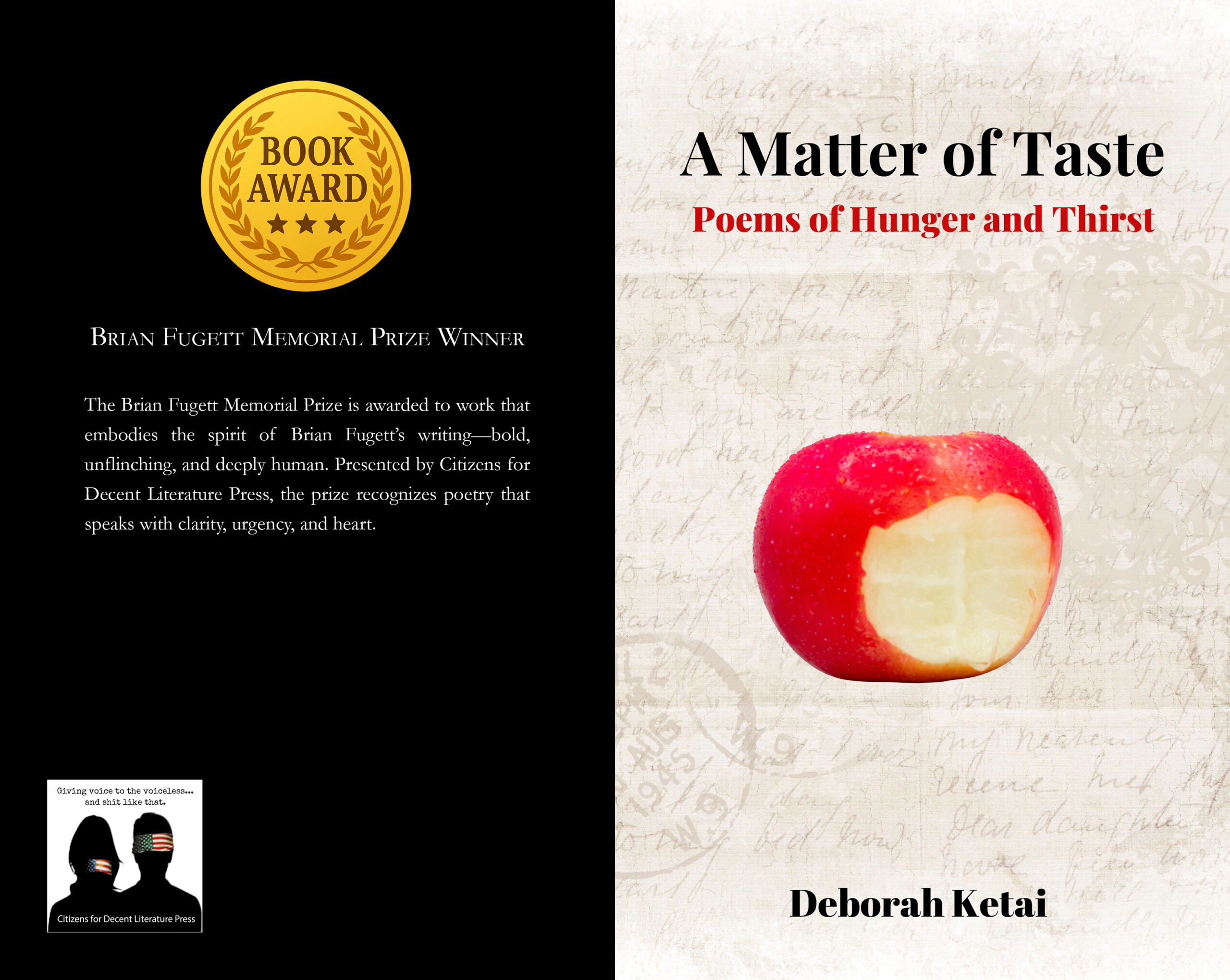 Now Available — A Matter of Taste: Poems of Hunger and Thirst by ...